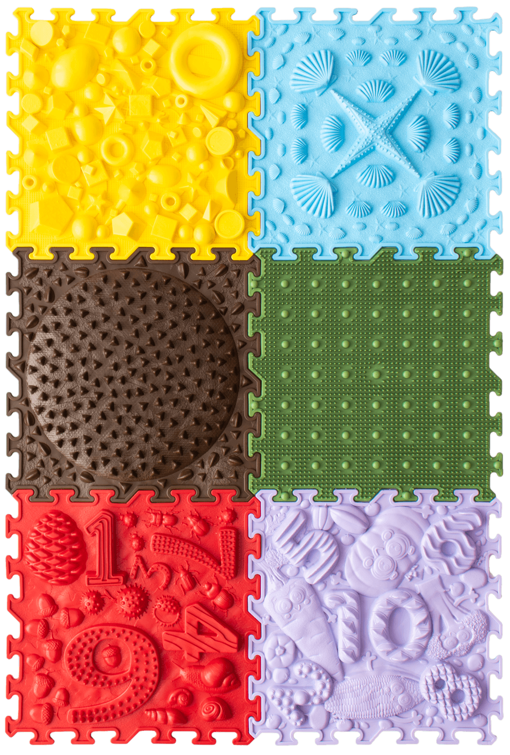 Tapis puzzle sensoriel / tactile nature Sélection | Papouille