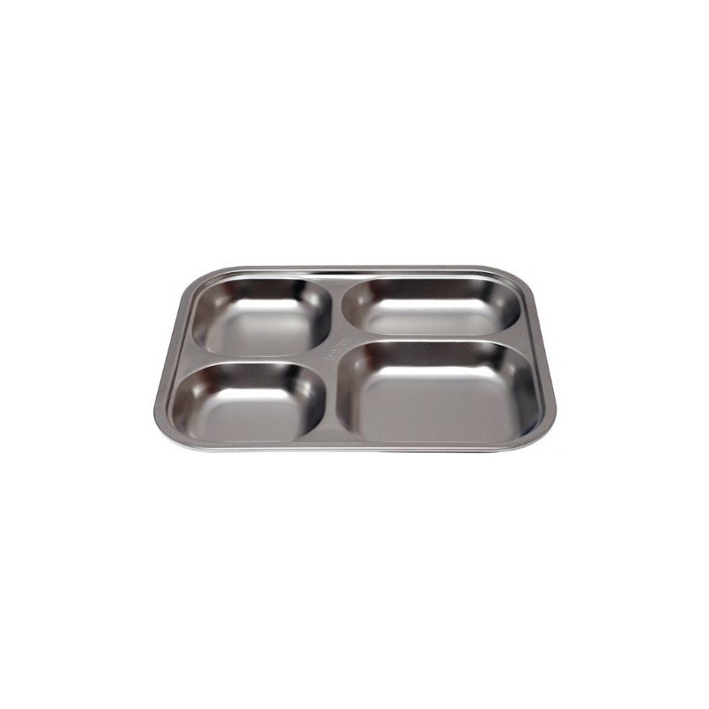 Plateau inox 4 compartiments enfant Sélection | Papouille