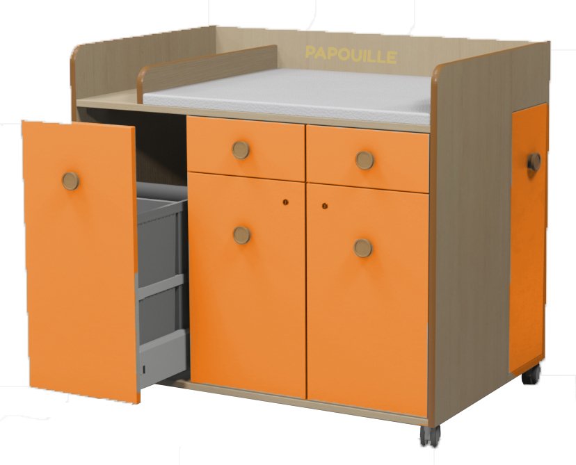 Meuble de change compact latérale lilas Sélection | Papouille